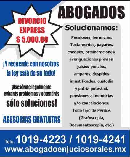 ABOGADO ASESORIA GRATIS DIVORCIO EXPRESS, Calvillo, Benito Juárez ... ABOGADO ASESORIA GRATIS DIVORCIO EXPRESS, Calvillo, Benito Juárez ...